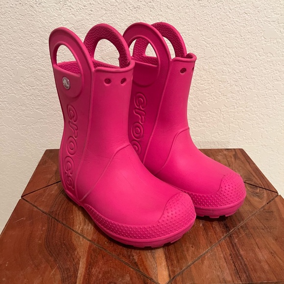 CROCS | Shoes | Crocs Kids Pink Rain Boots | Poshmark